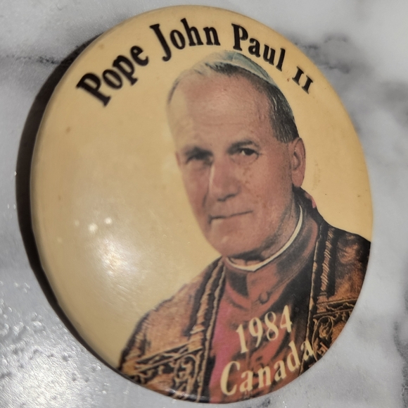 Other | Vintage 1984 Pope John Paul Ii Commemorative Button | Poshmark